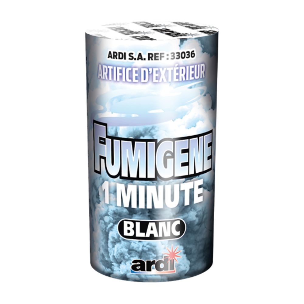 Achat Fumigène blanc 1min pas cher Feux d'artifices Ardi